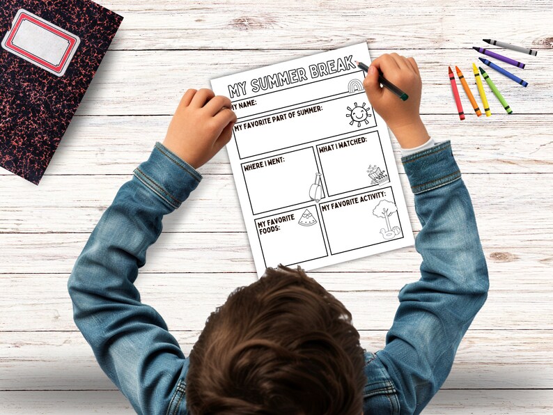 End of Summer Break Coloring Printable - Fun School Activity for Kids ...