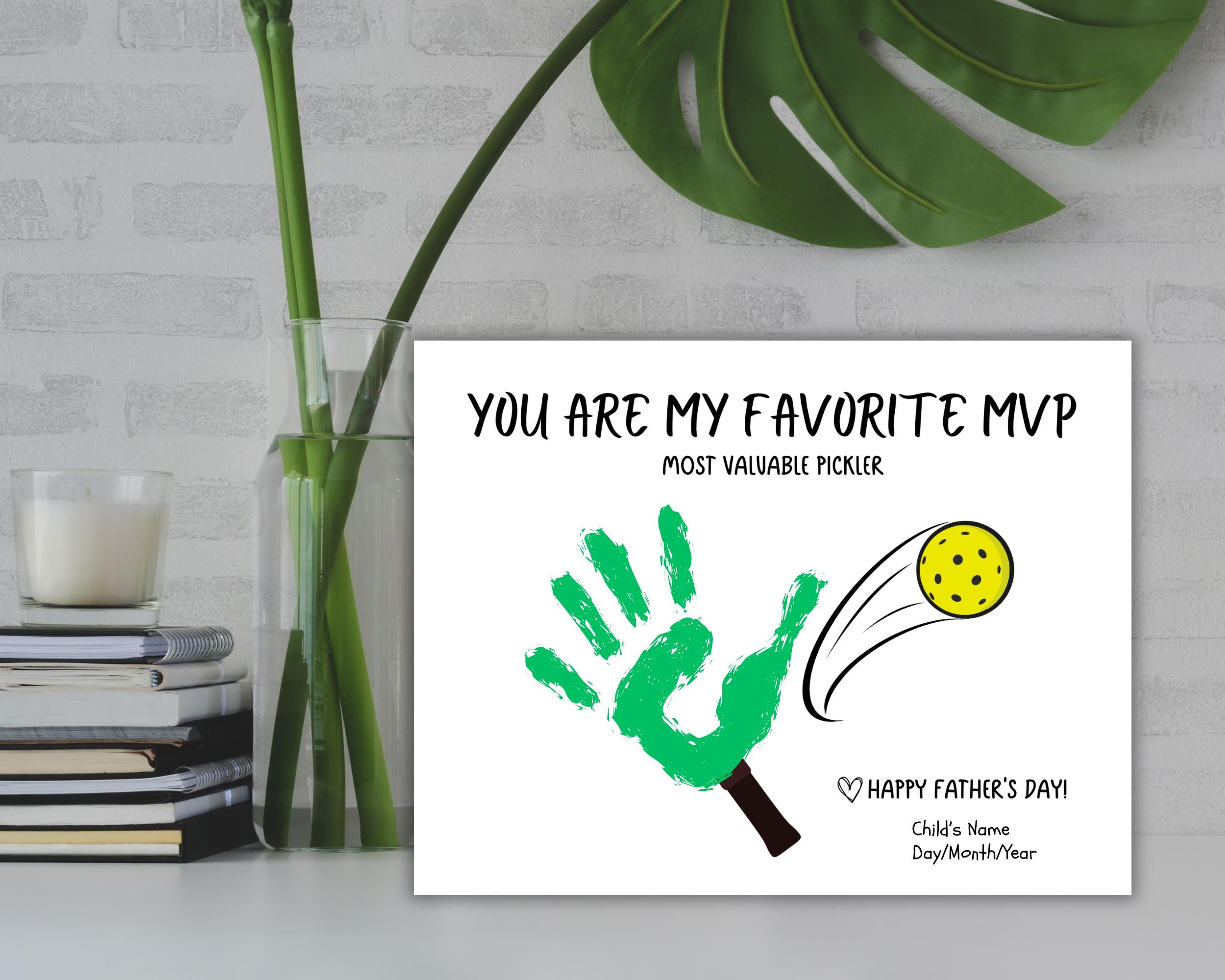 Father's Day Handprint Craft: Printable Keepsake Art for Dad, MVP ...