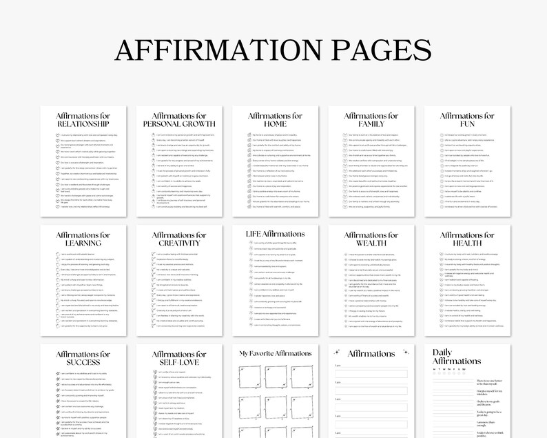 Digital Manifestation Journal, Printable Manifestation Planner ...