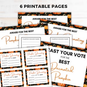Ultimate Pumpkin Contest Kit: Printable Ballots & Certificates ...