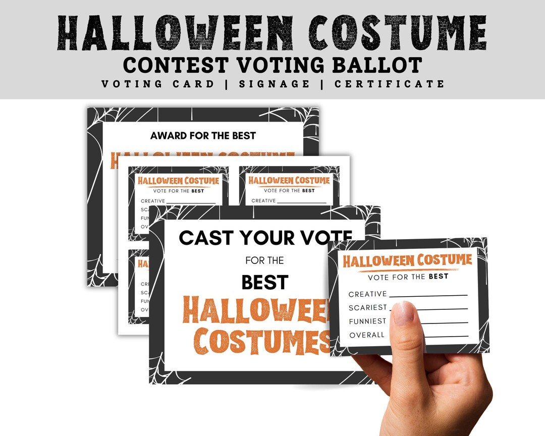 Spooky Party Essentials: Halloween Costume Contest Ballots ...