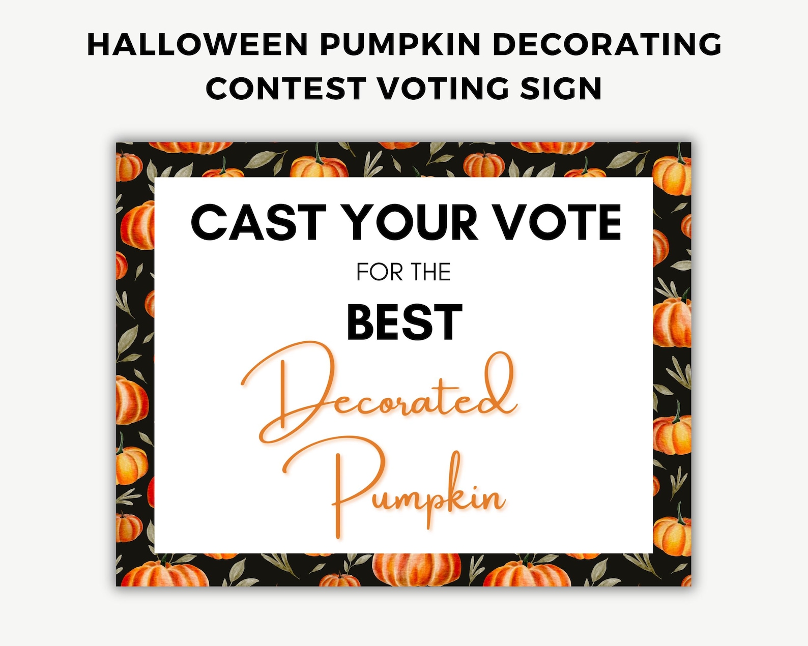 Ultimate Pumpkin Contest Kit: Printable Ballots & Certificates ...