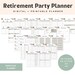 Retirement Party Planner Printable Kit - Celebration Organization Tools ...