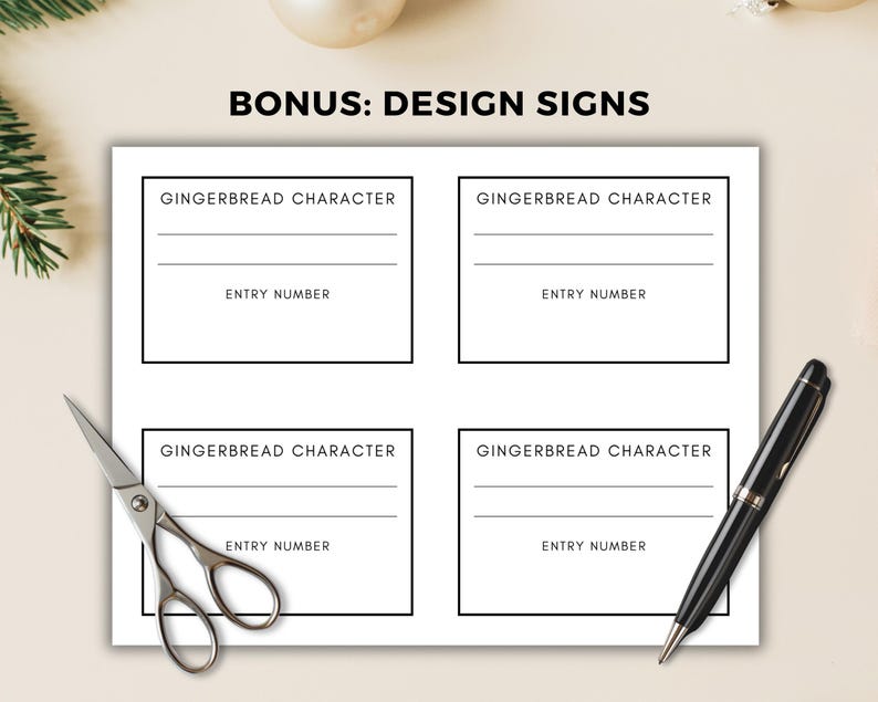 Gingerbread Character Contest Kit - Ballots and Award Certificates ...