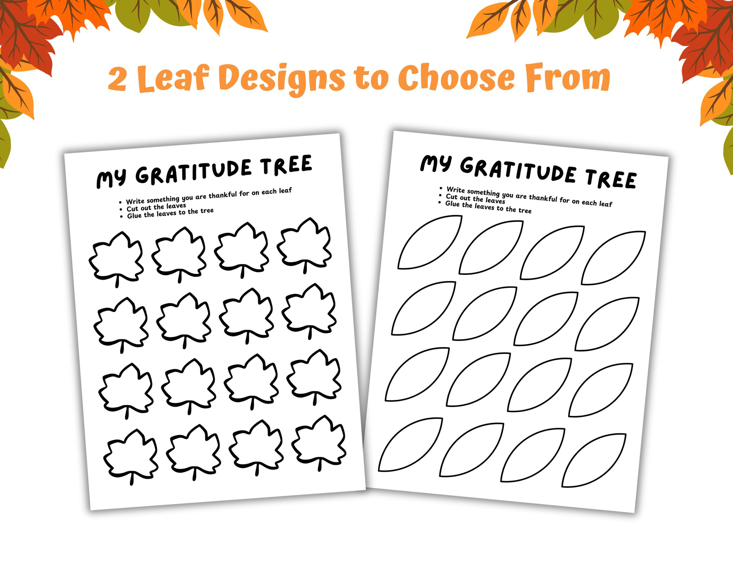 Gratitude Tree Coloring Page - Fun Craft Activity for Kids, Mindful ...