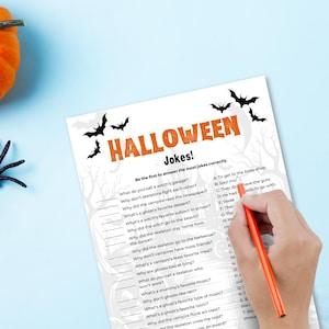 Spooky Halloween Riddles and Jokes Printable Set for Teens, Printable ...