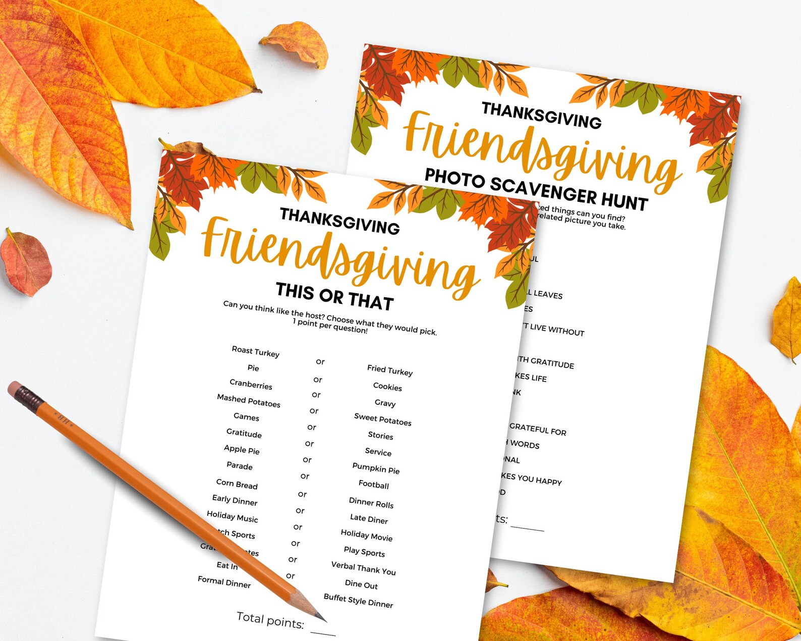 Fun Friendsgiving Printable Game Set - Gather & Play! Ultimate ...