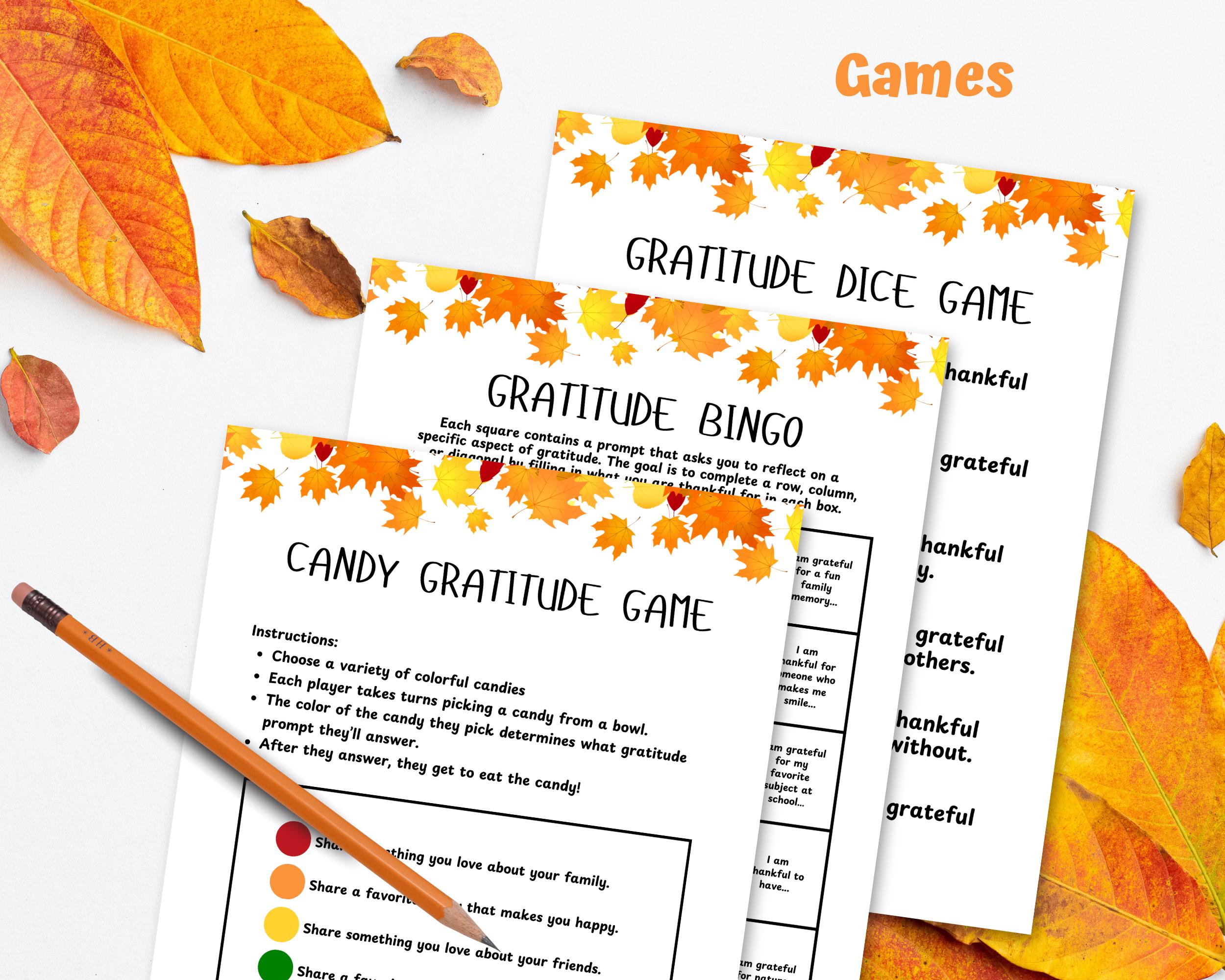 Kids' Thanksgiving Gratitude Activities - Downloadable Printable Fun ...