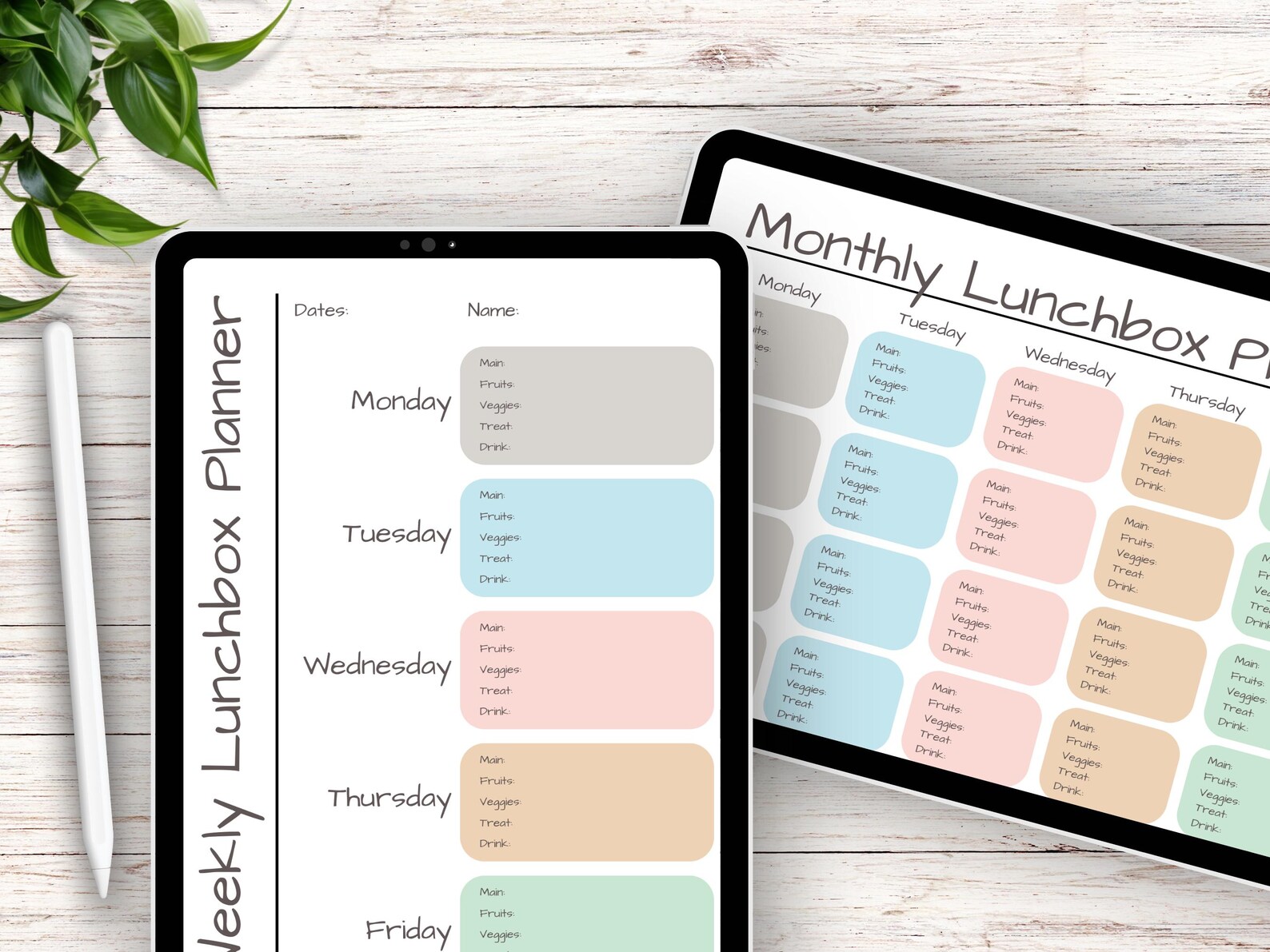Lunchbox Meal Prep Made Easy With Colorful Weekly and Monthly ...