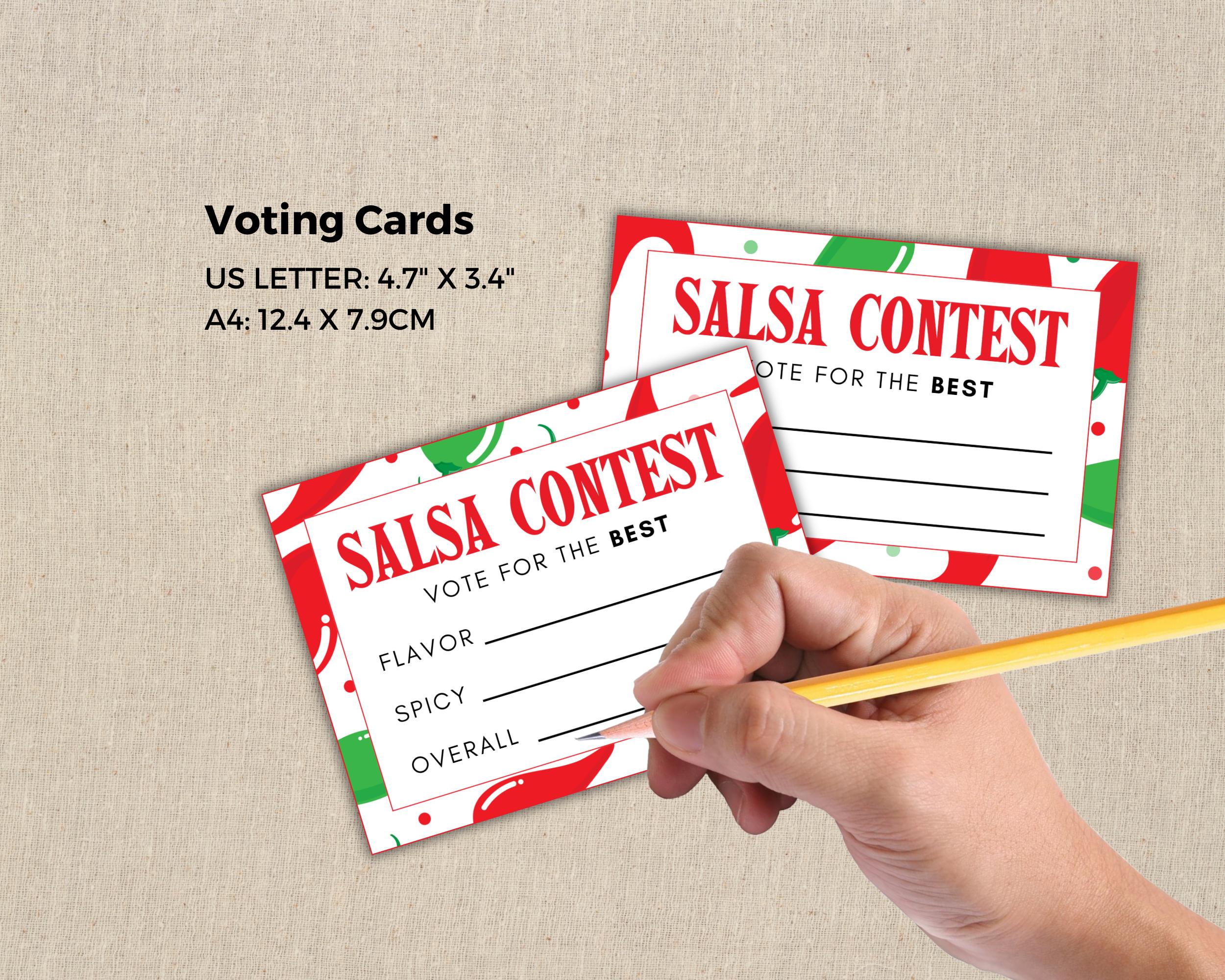 Salsa Contest Essentials: Ballots and Certificates Set, Salsa ...