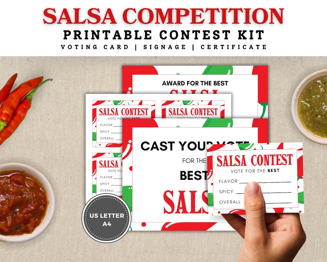 Salsa Contest Essentials: Ballots and Certificates Set, Salsa ...