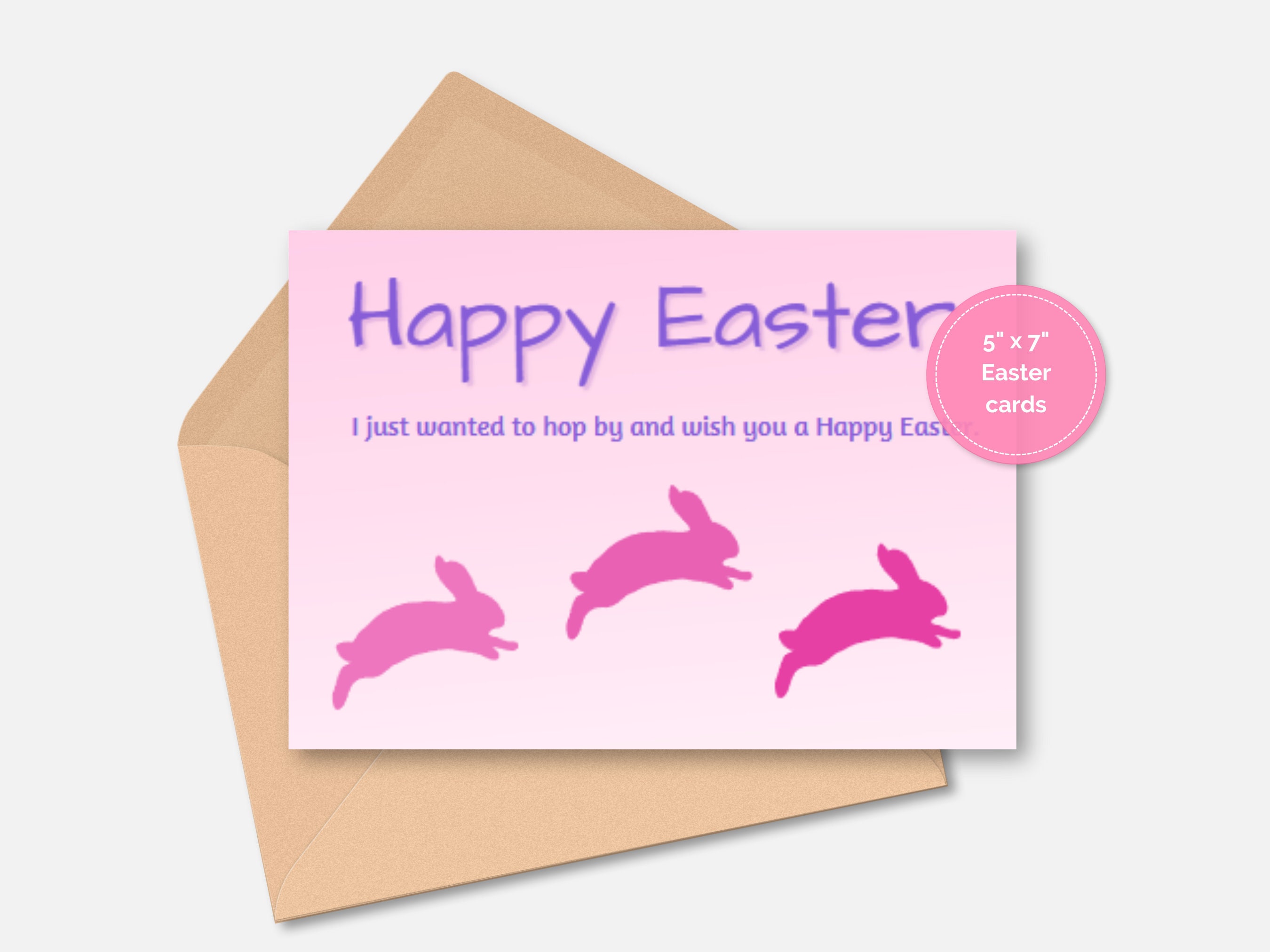 Easter Card Set, Easter Bunny Greeting Cards, Cute Bunny Cards, Happy ...