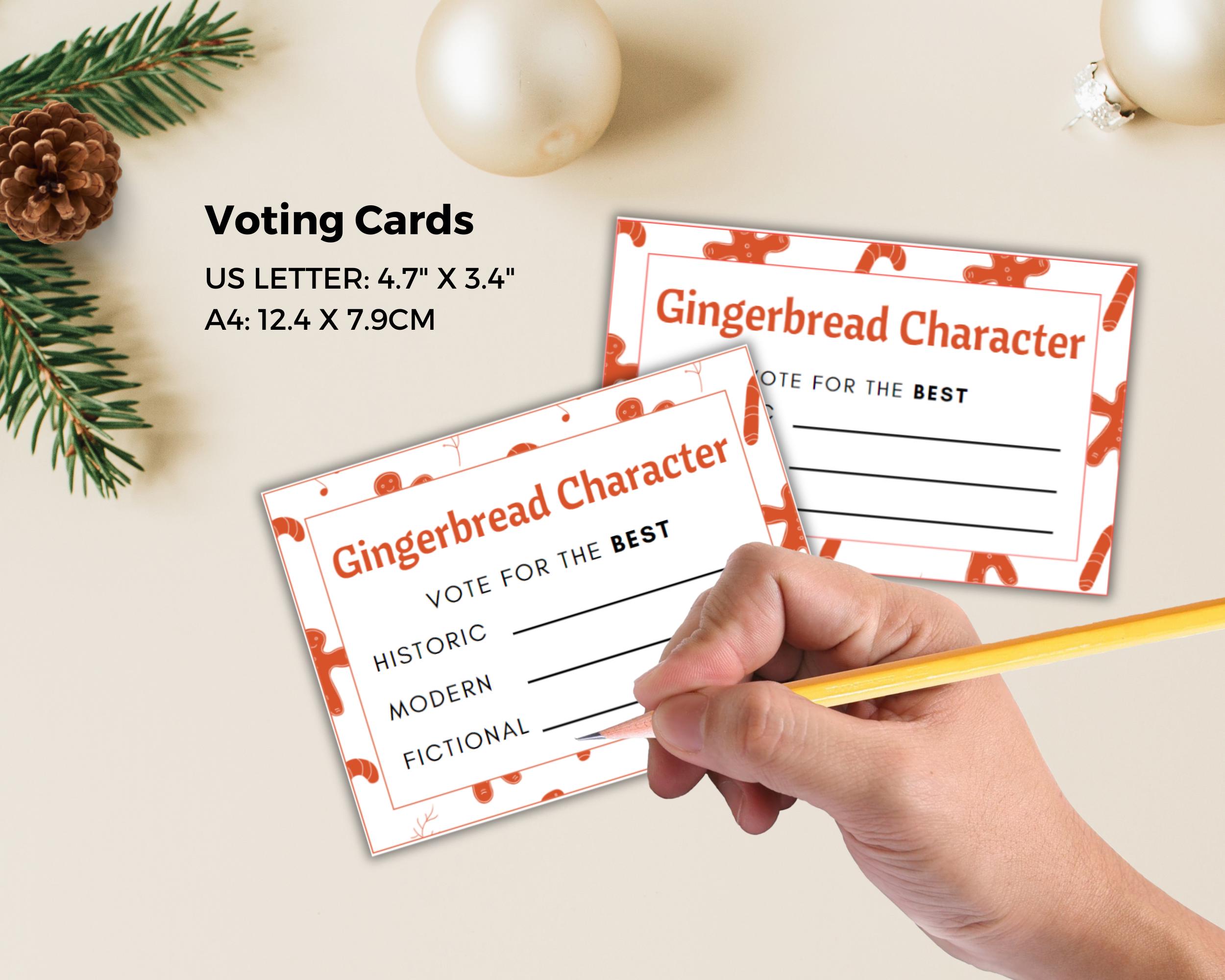 Gingerbread Character Contest Kit - Ballots and Award Certificates ...