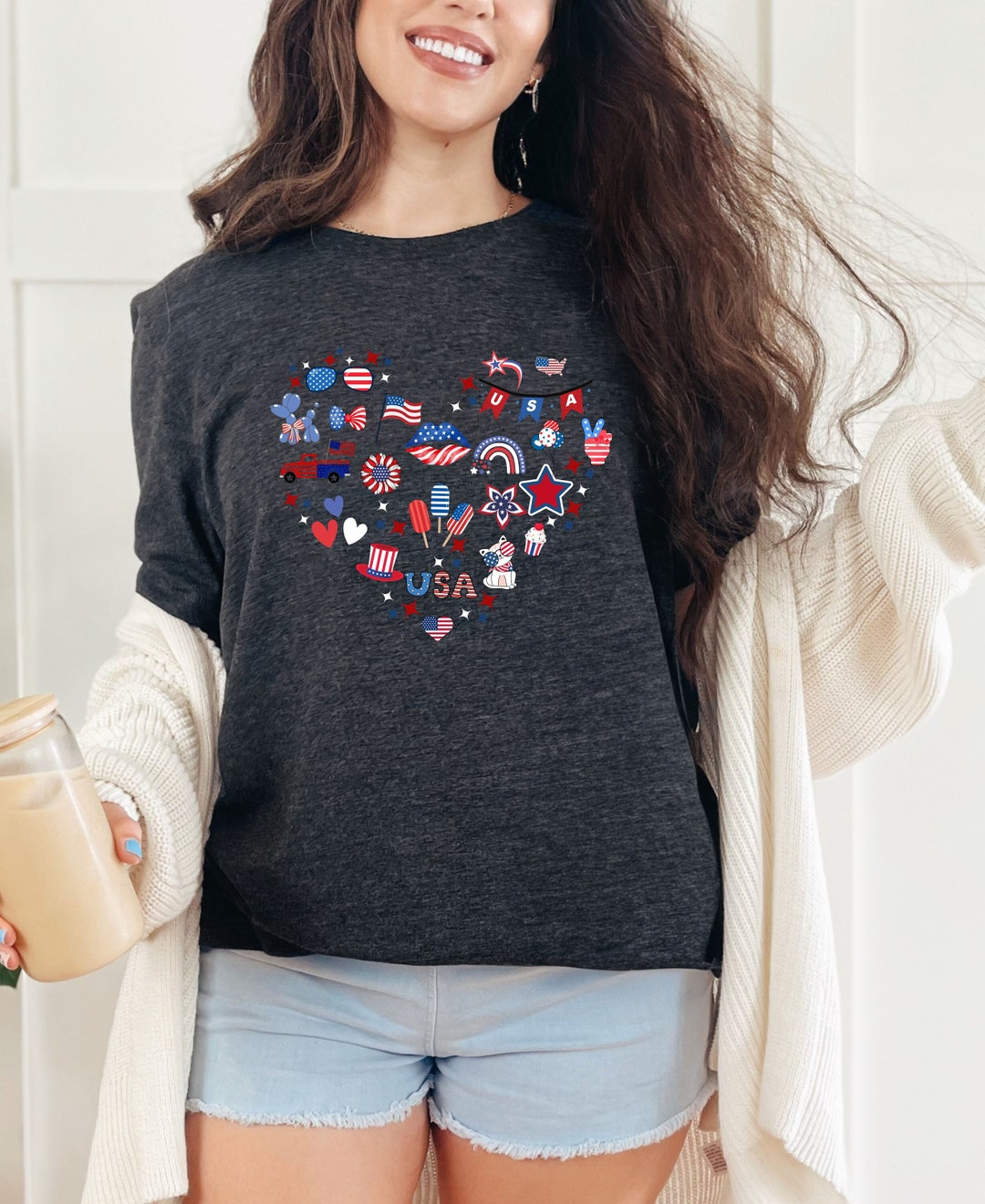 4th of July Outfit Liberal 4th of July 4th of July Flower Shirt 4th of ...