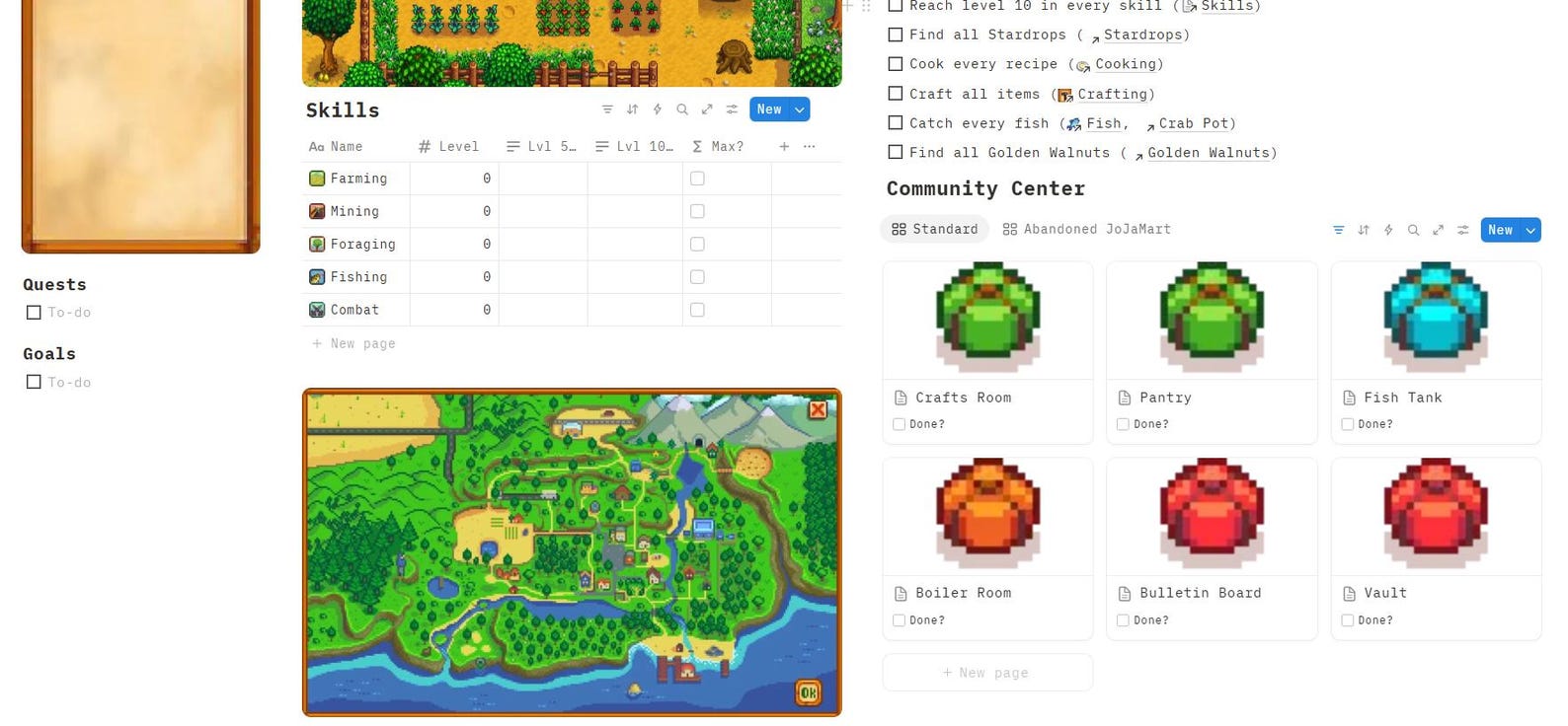 Stardew Valley Tracker Template - Etsy