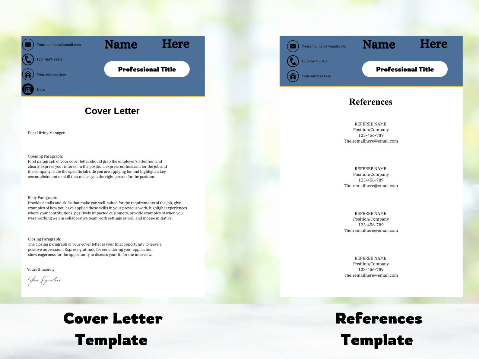Resume, Resume Template, CV, CV Template, Editable, Customise, Canva ...
