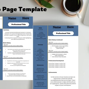 Resume, Resume Template, CV, CV Template, Editable, Customise, Canva ...