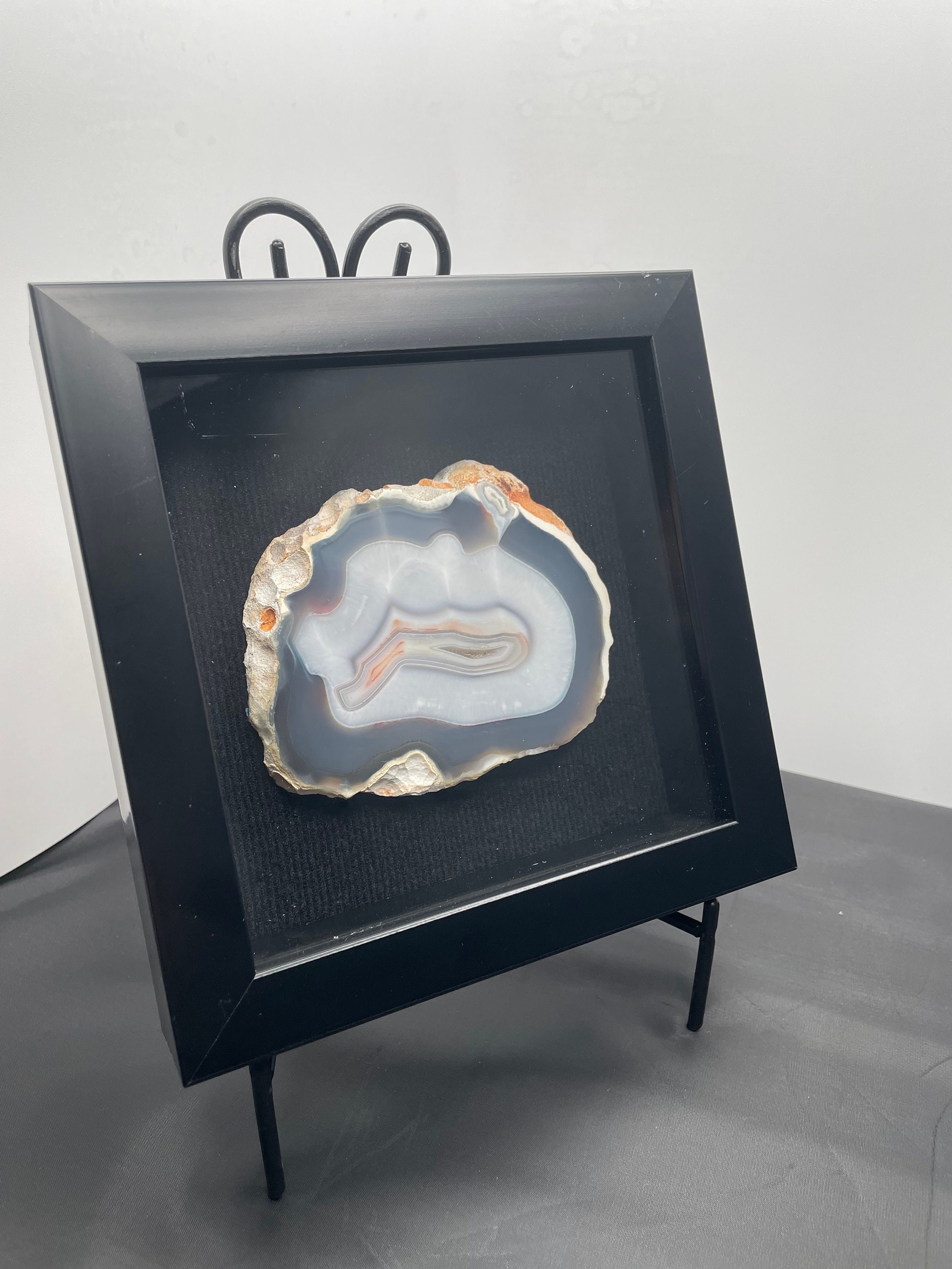 Agate Slice Wall Art in Wooden Frame With Backing and Glass Cover - Etsy
