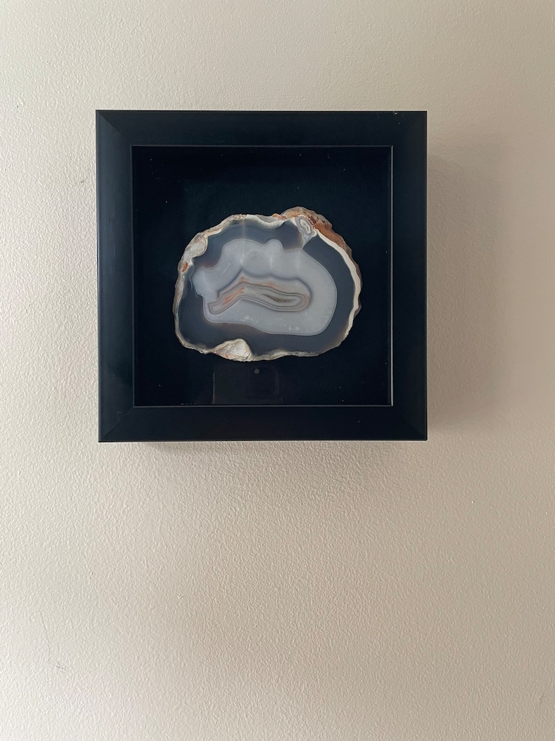 Agate Slice Wall Art in Wooden Frame With Backing and Glass Cover - Etsy