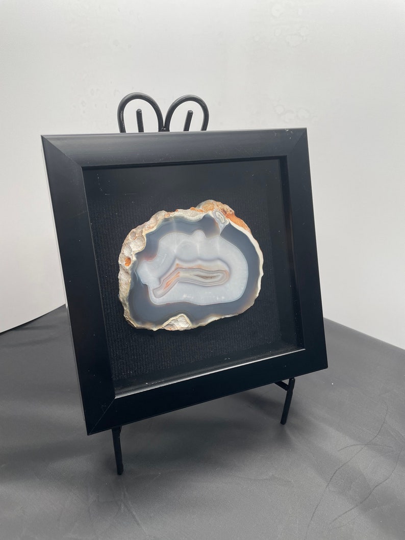 Agate Slice Wall Art in Wooden Frame With Backing and Glass Cover - Etsy