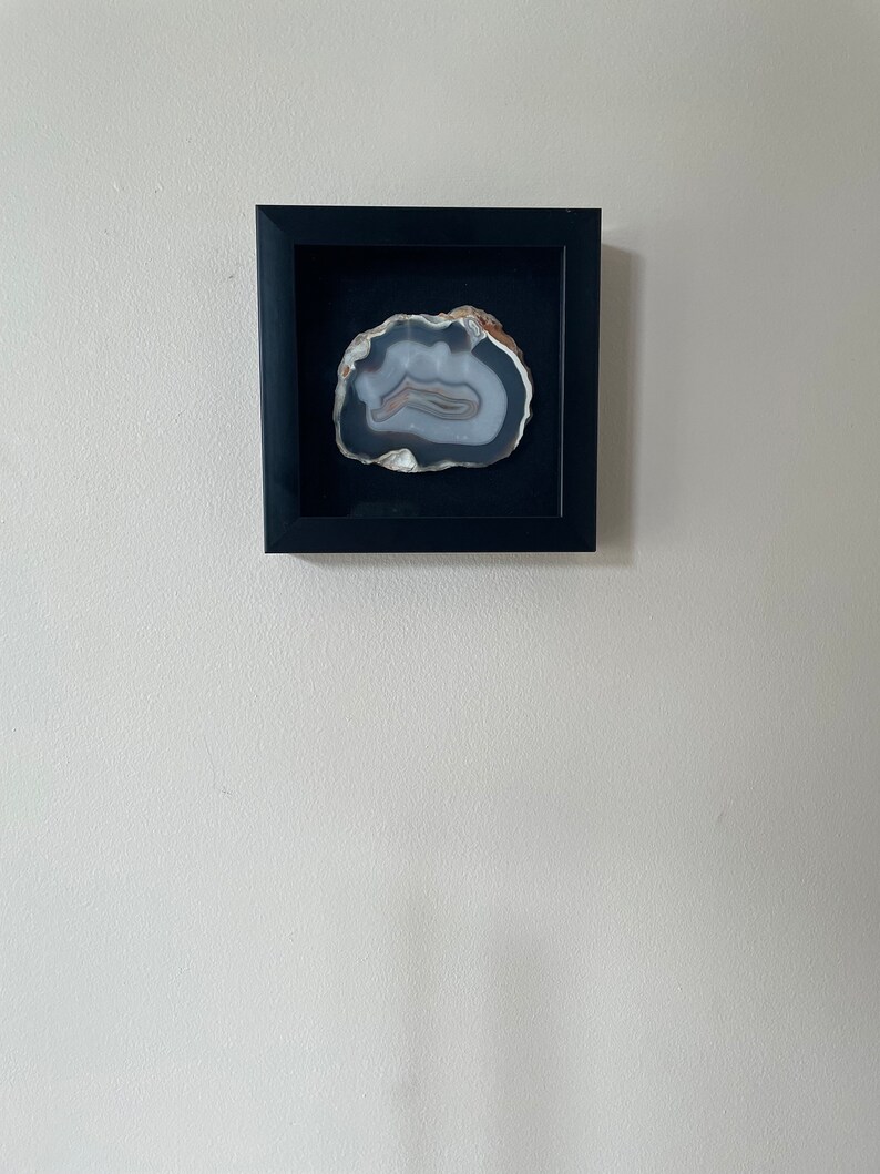 Agate Slice Wall Art in Wooden Frame With Backing and Glass Cover - Etsy
