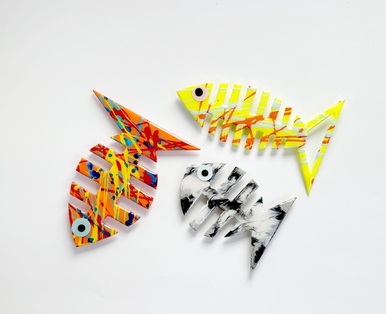 SPLATTER! Bring a Colorful and Artsy Splatter of Friends Fish Magnets ...