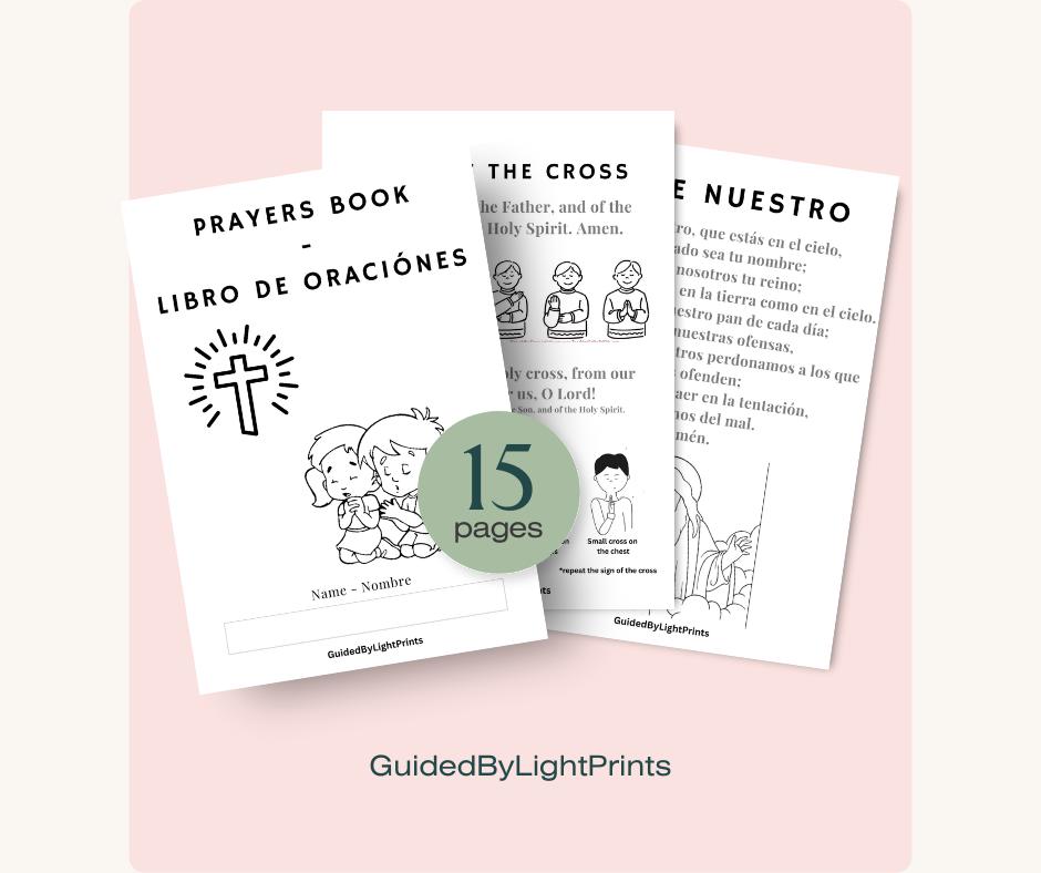 Bilingual Catholic Prayer Booklet for Children (printable Digital ...