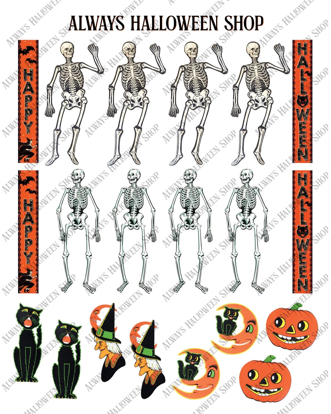 1:12 Scale Halloween Decorations and Banners - Etsy