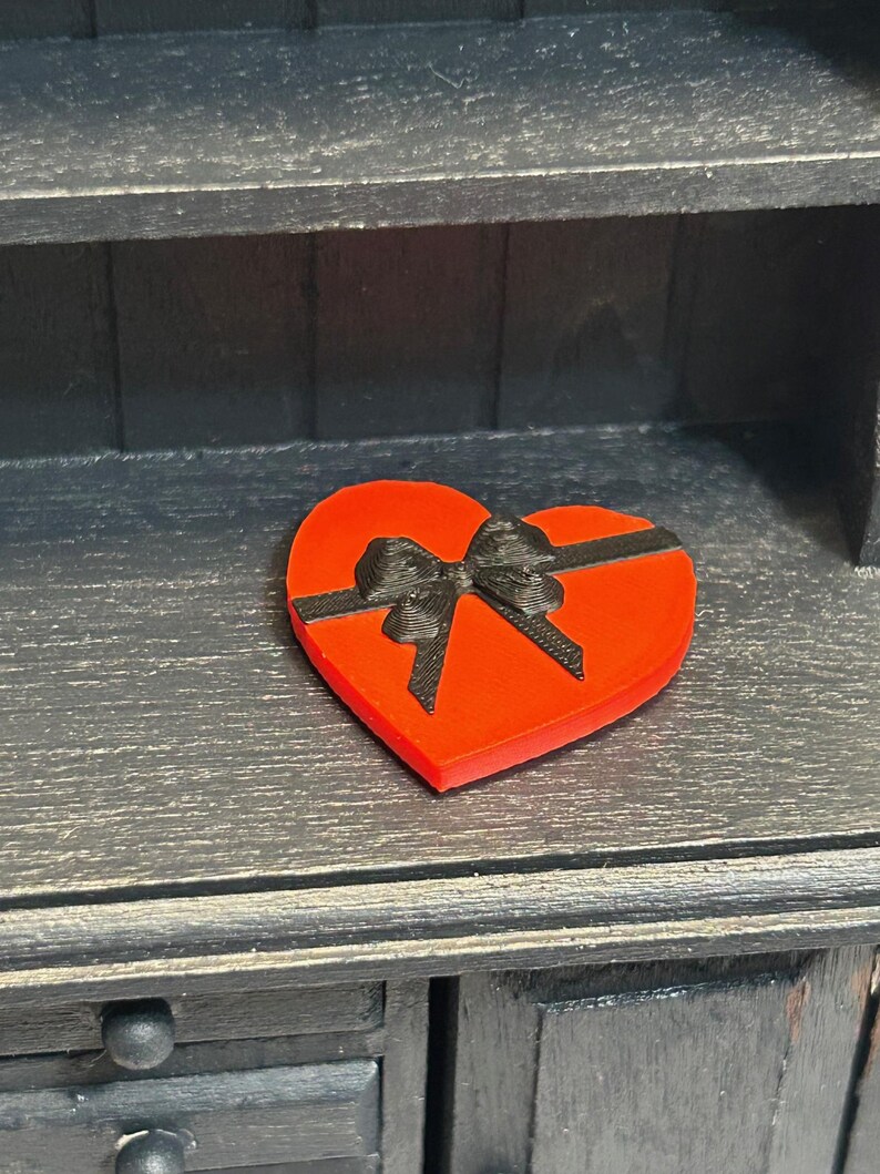 Miniature Heart Shaped Box With Removable Lid | 1:12 Scale - Etsy