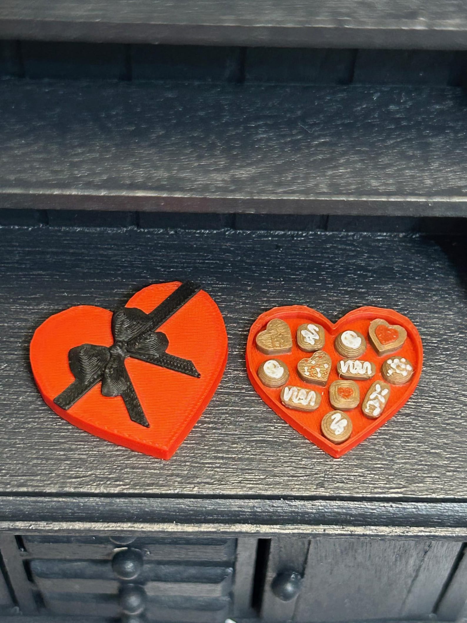 Miniature Heart Shaped Box With Removable Lid | 1:12 Scale - Etsy