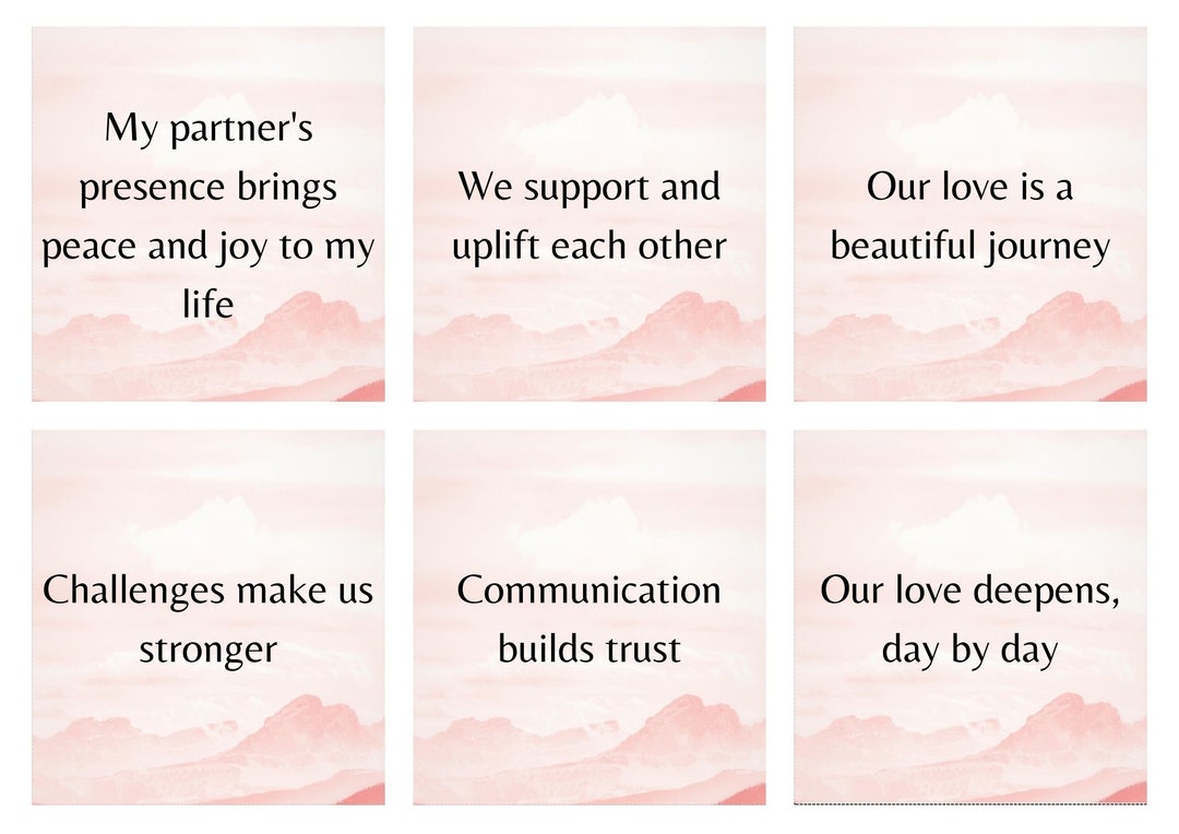 Love Affirmation Cards - Affirmation Cards for Your Partner - Printable ...