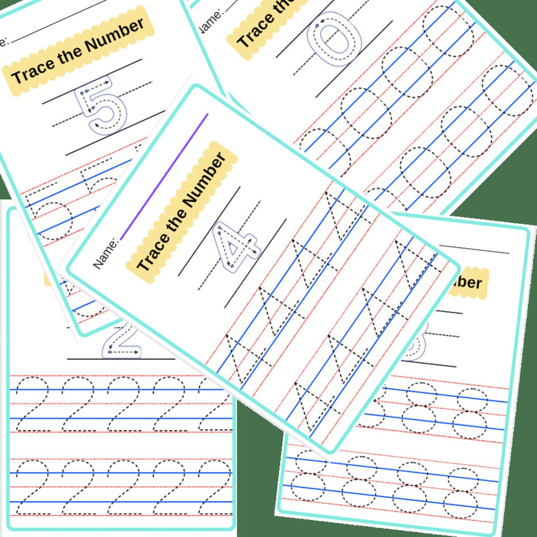 Printable Pen Control Activity, Tracing Number, Trace the Line - Etsy
