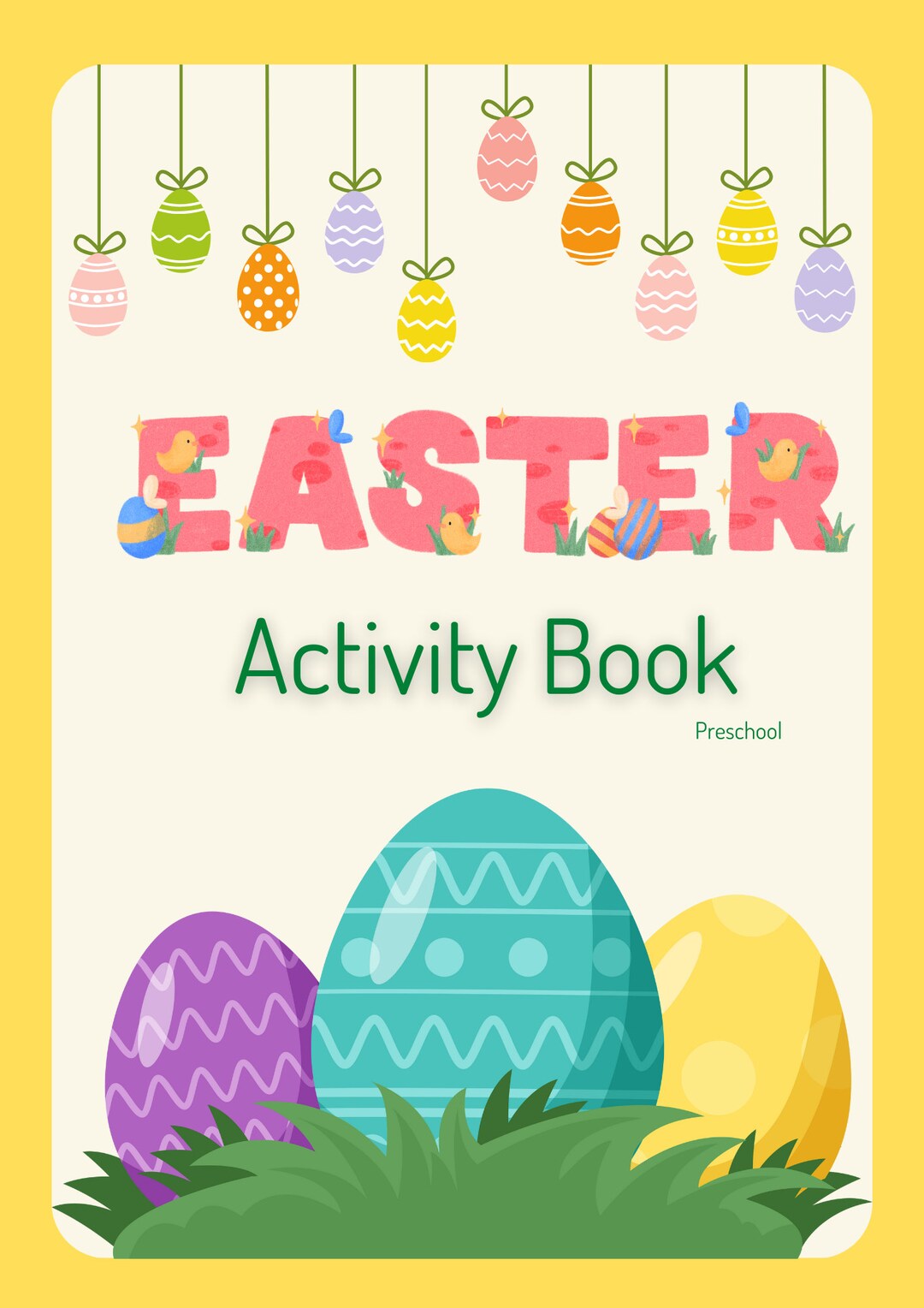 Easter Activity Book, Preschool / Kindergarten Printable Activity Book ...