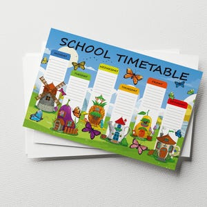 School Timetable, Printable Weekly Planner, Stylish Weekly Planner ...