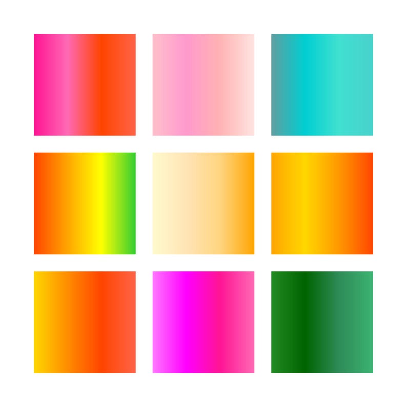 100 Happy Tone Gradients: PNG, JPG, AI (3600x3600 - 300DPI) (digital ...
