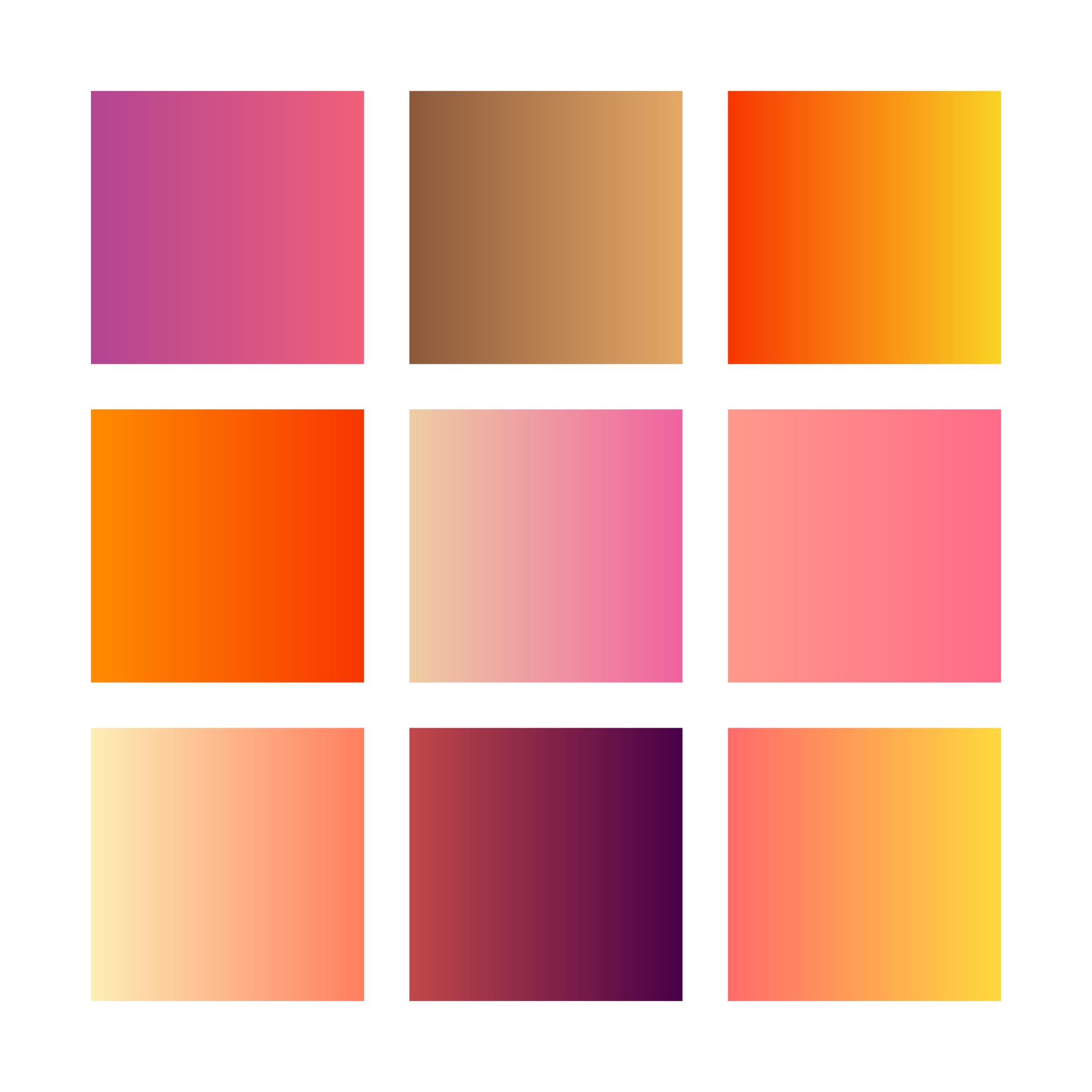 100 Two-tone Warm Gradients – PNG, JPG & Ai | High-resolution 3600x3600 ...