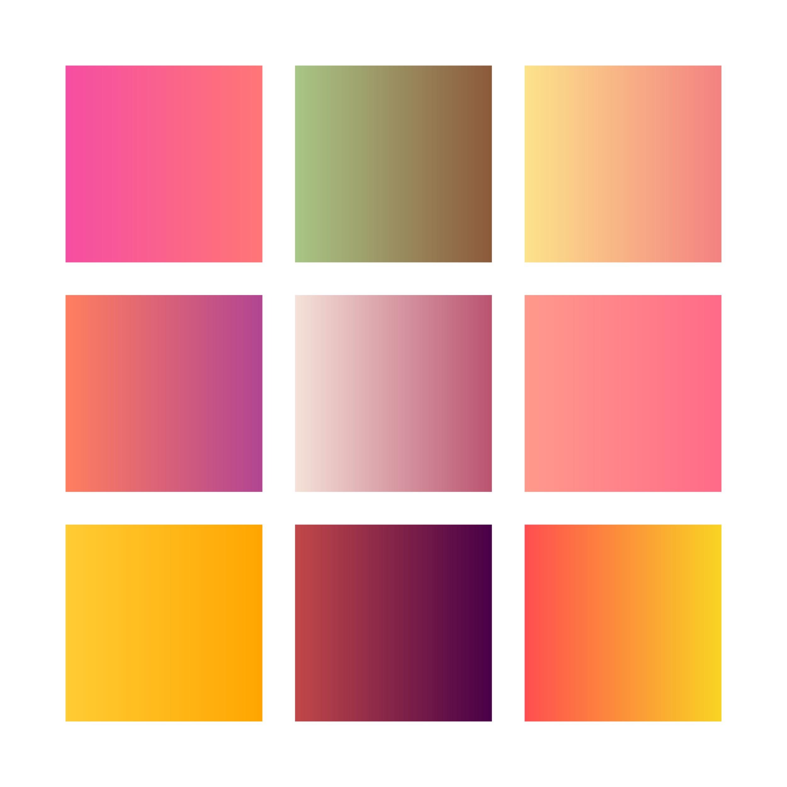100 Two-tone Warm Gradients – PNG, JPG & Ai | High-resolution 3600x3600 ...