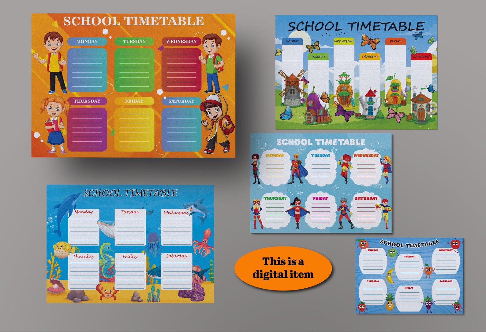 School Timetable, Printable Weekly Planner, Stylish Weekly Planner ...