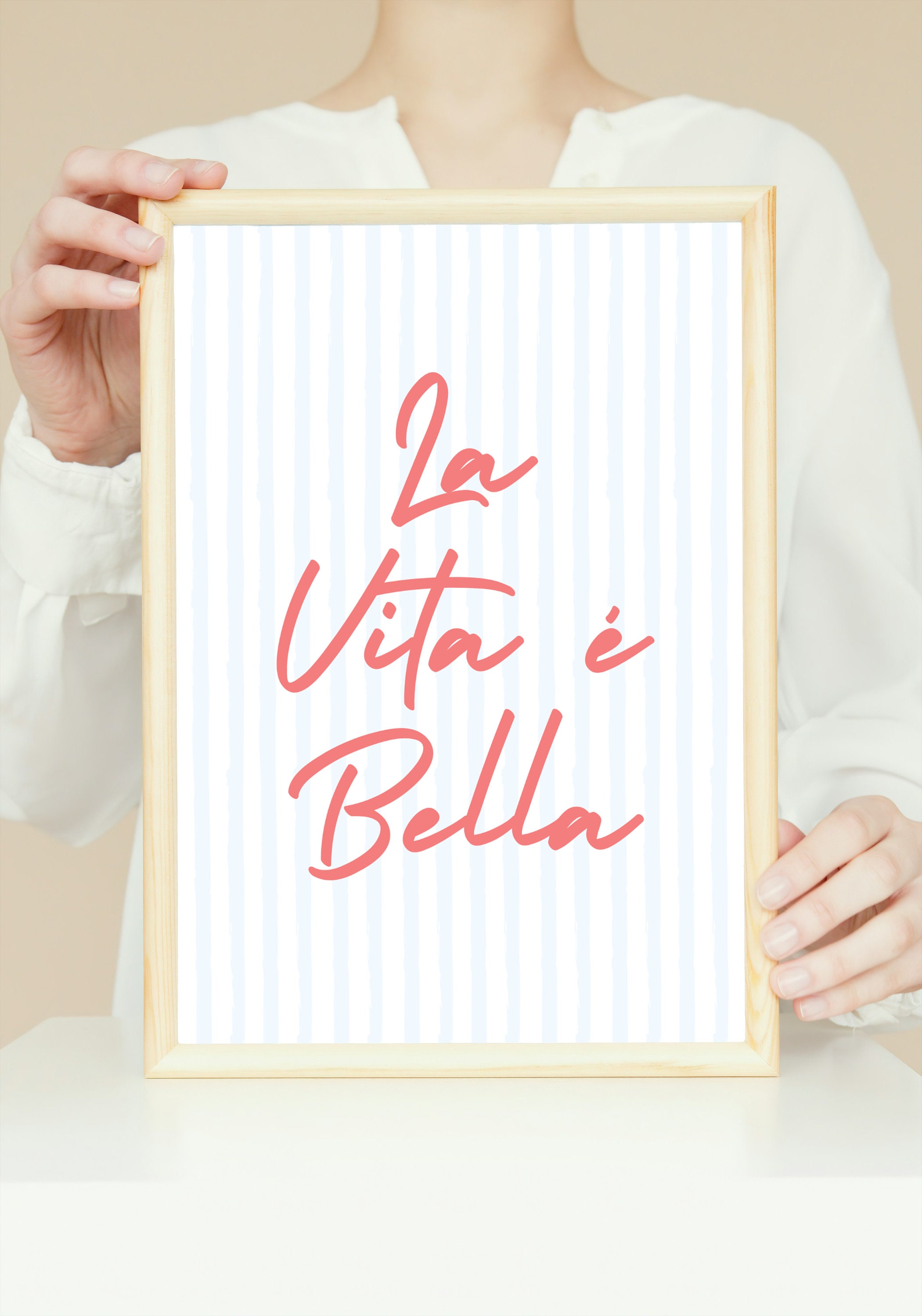 La Vita E Bella Art Print | Italy Prints | Trendy Quote Print | Italy ...
