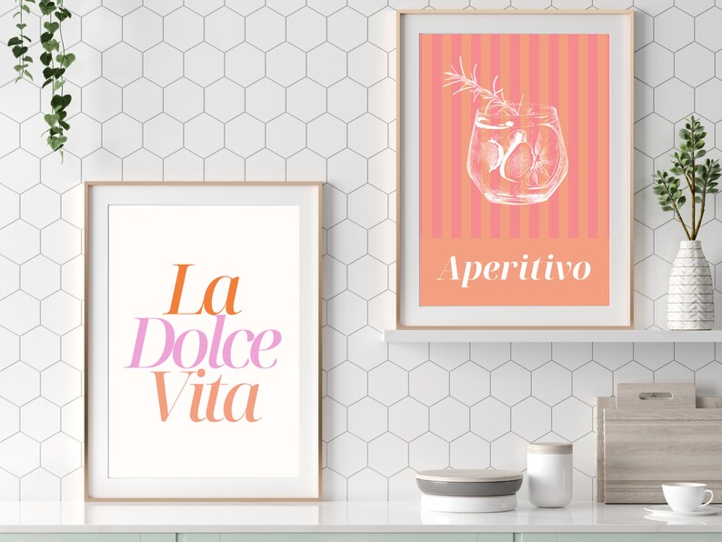 Aperitivo Bar Cart Art, Bar Cart Sign, Drinking Wine Quote, Bar Cart ...