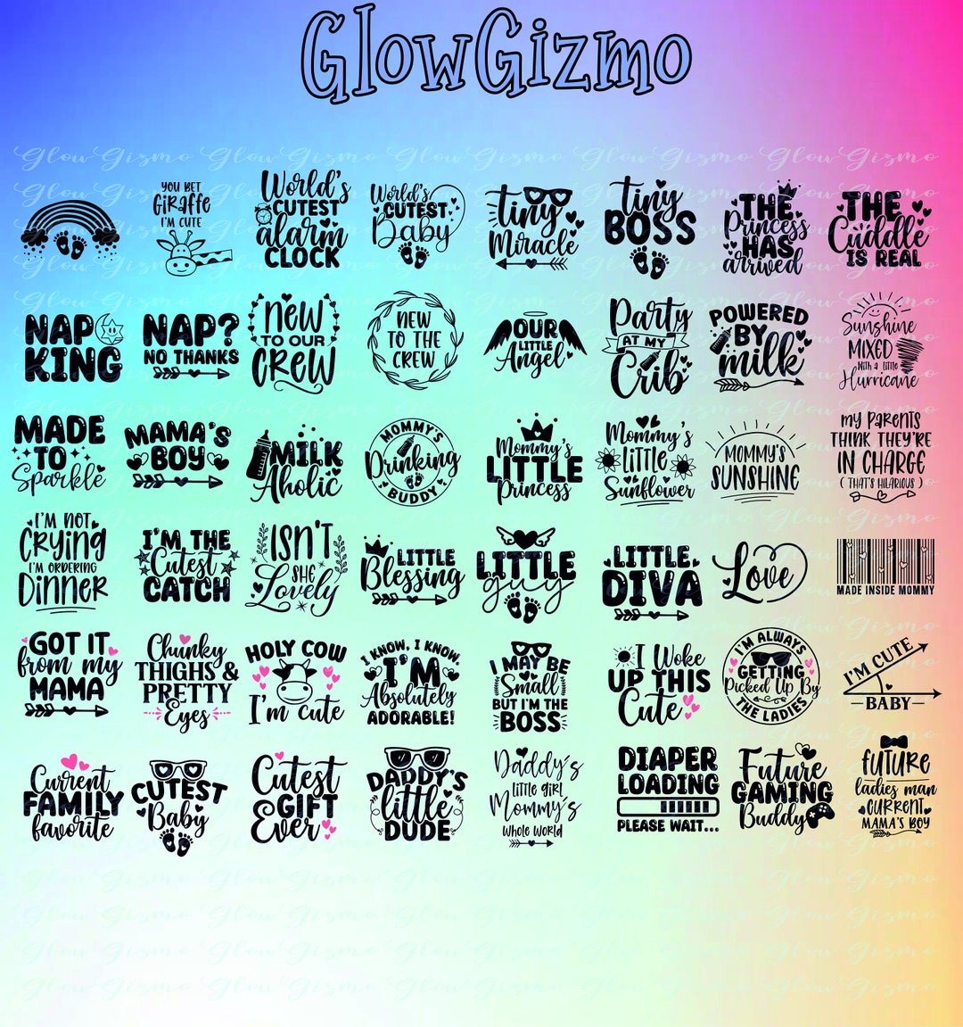 50 Cute Baby SVG Bundle, Baby Shower SVG, Newborn SVG Bundle, Baby ...