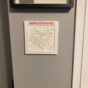 Radford University Campus Map - Unique College Gift - Etsy