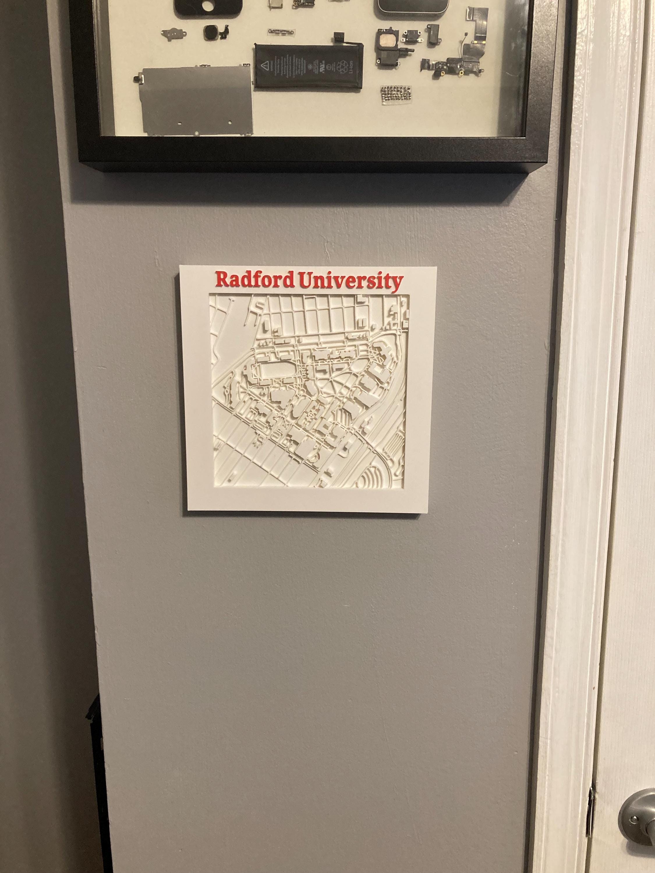 Radford University Campus Map - Unique College Gift - Etsy
