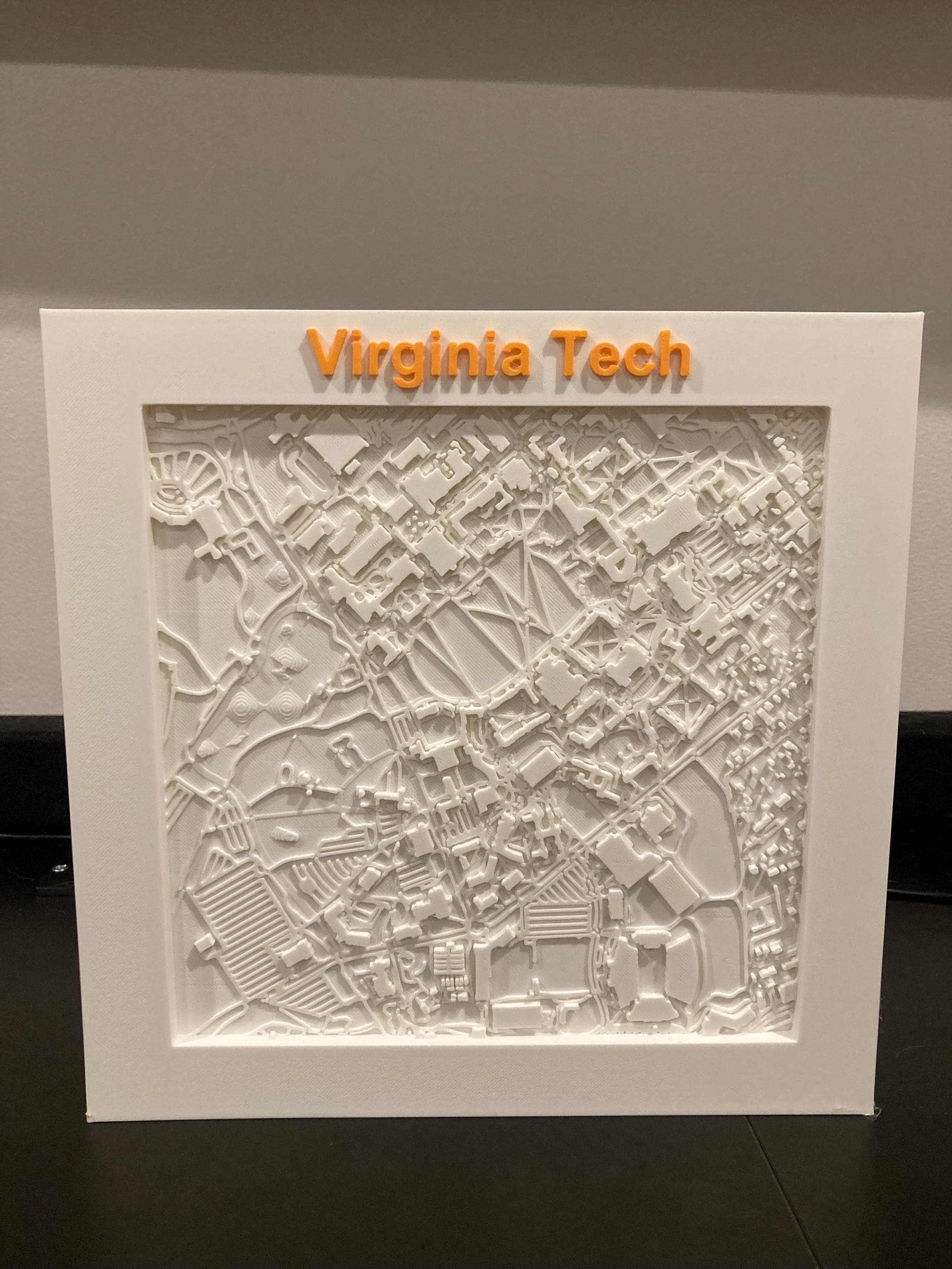 Virginia Tech Campus Map - Unique College Gift - Etsy