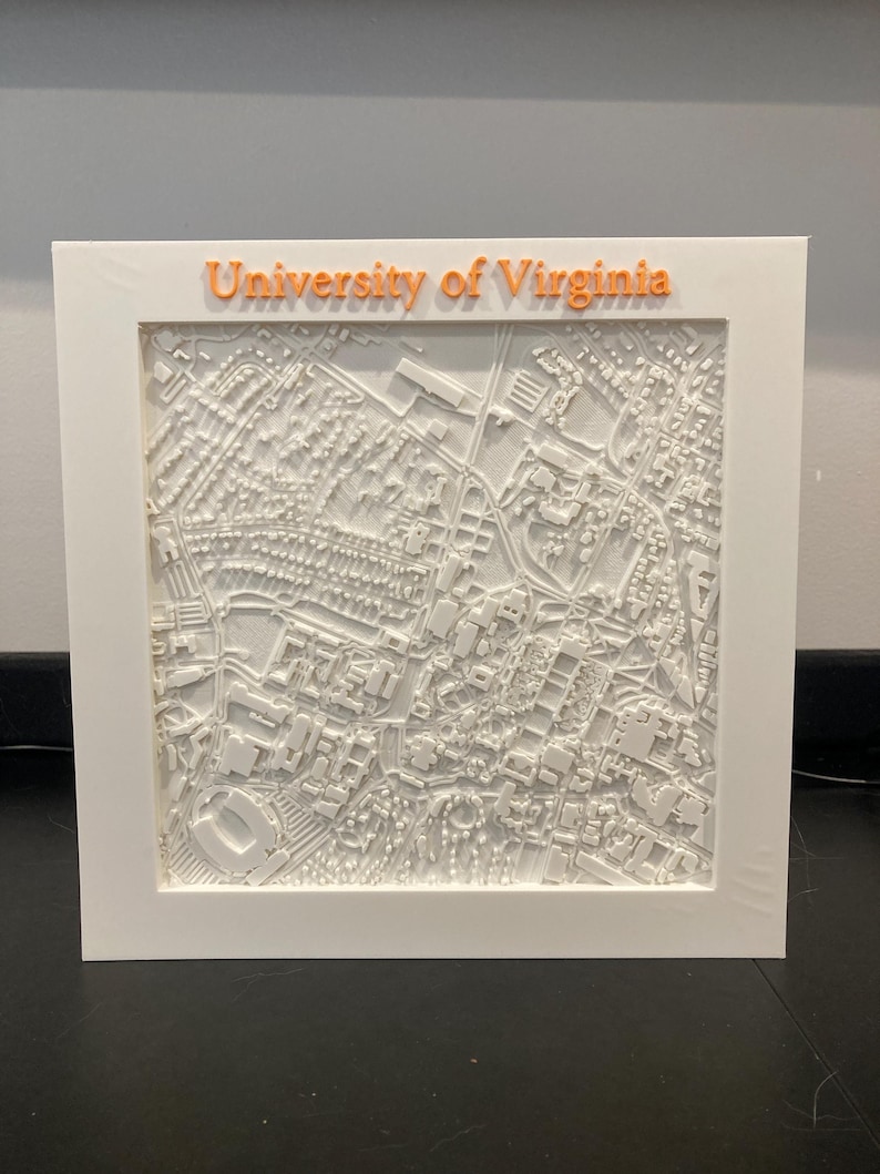 University of Virginia (UVA) Campus Map - Unique College Gift - Etsy