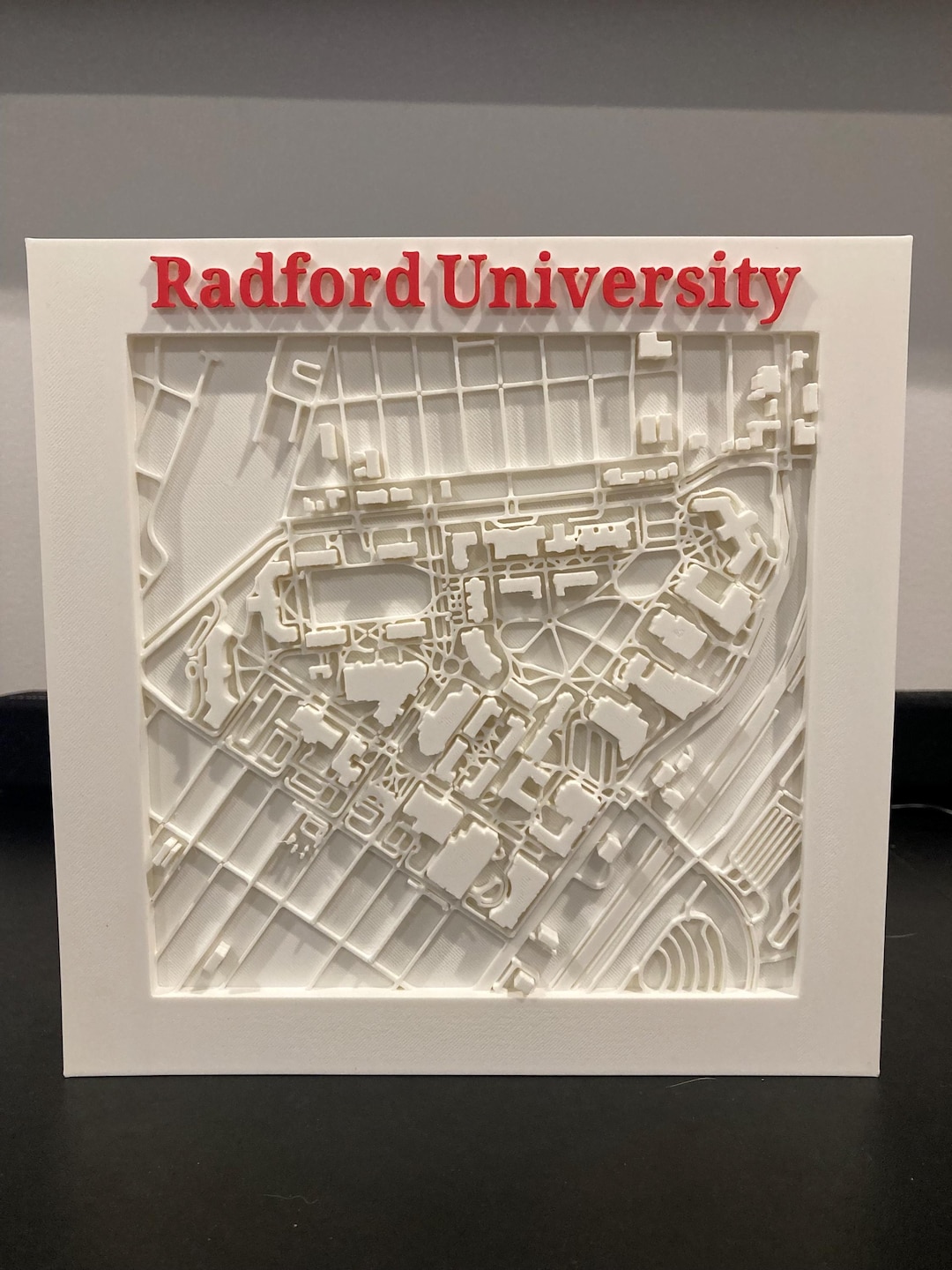 Radford University Campus Map - Unique College Gift - Etsy