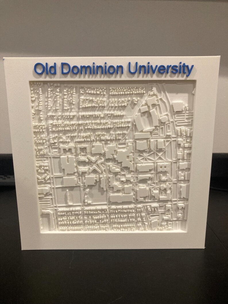 Old Dominion University (ODU) Campus Map - Unique College Gift - Etsy