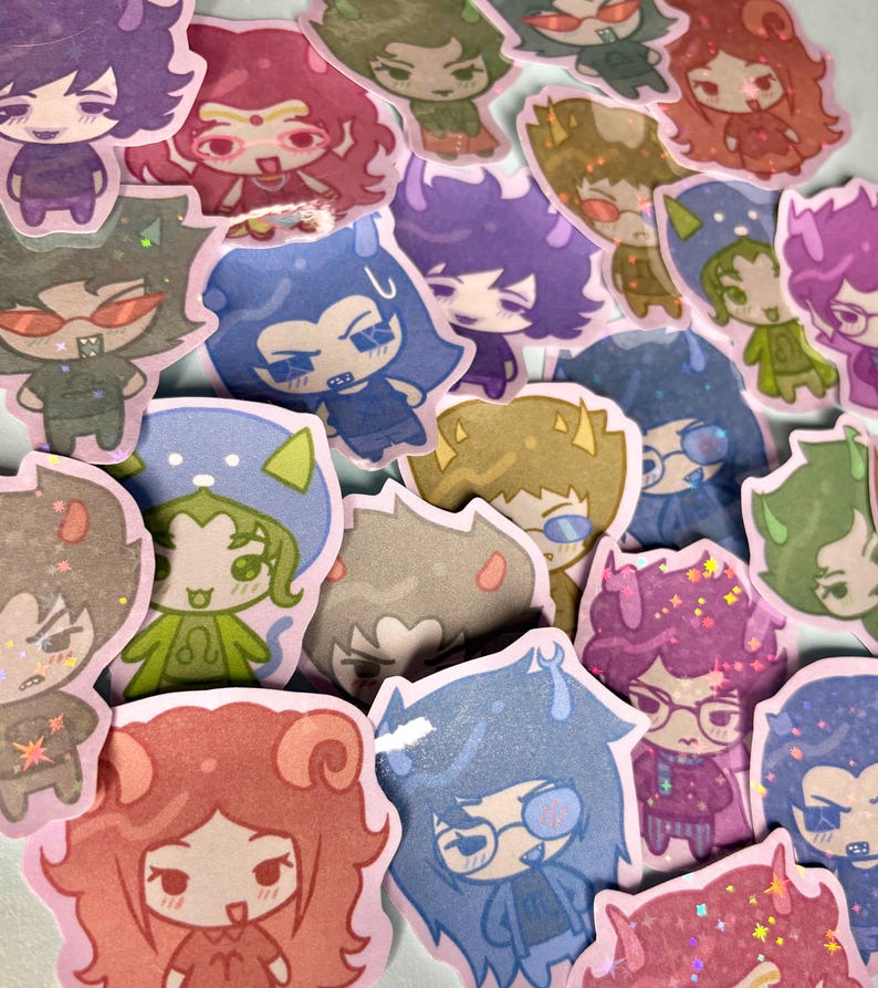 Homestuck Trolls Chibi Holographic Stickers - Etsy
