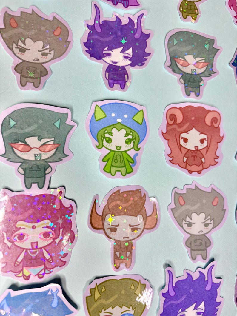 Homestuck Trolls Chibi Holographic Stickers - Etsy UK