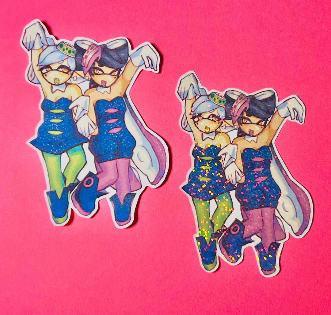 Splatoon Squid Sisters Holographic Stickers - Etsy